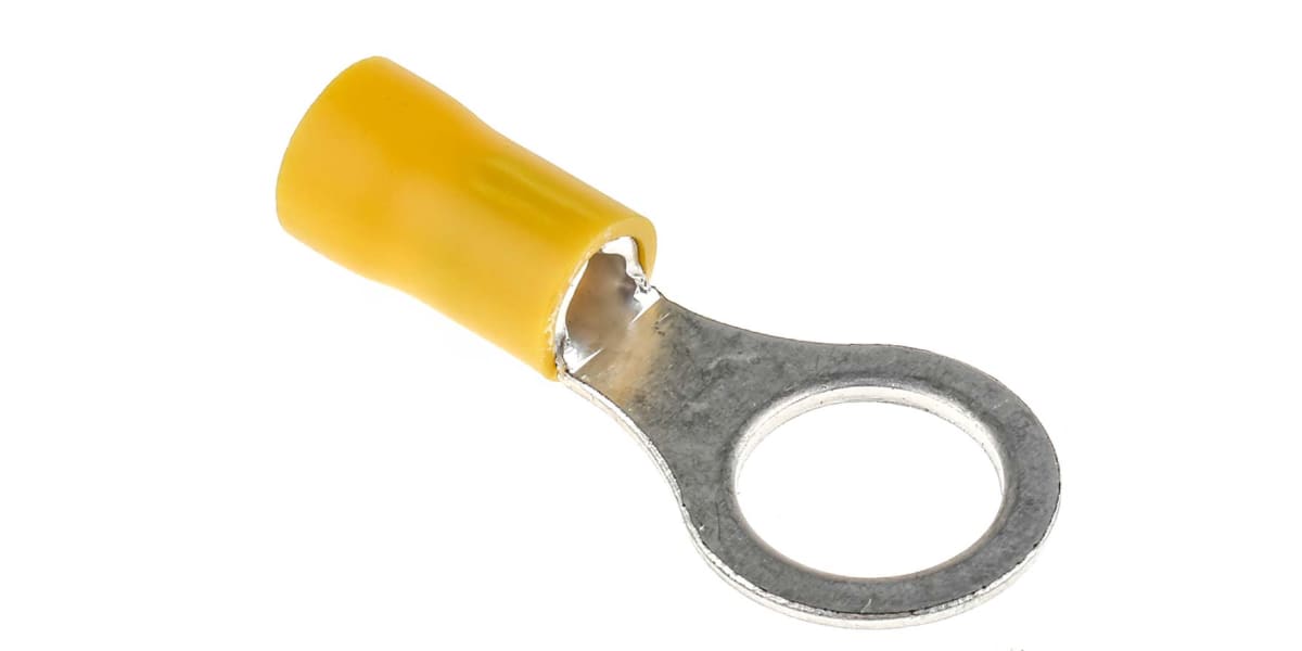 RS PRO Insulated Ring Terminal, M10 Stud Size, 2.5mm² to 6mm² Wire Size ...