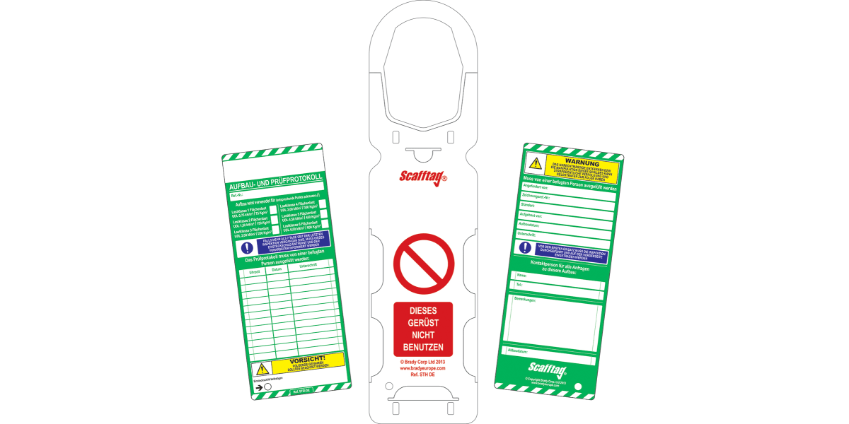 Brady Scaffolding Tag, Kit Contents 1 Pen, 10 Scafftag MK1 Holders, 20 ... Brady Scaffolding Tag, Kit Contents 1 Pen, 10 Scafftag MK1 Holders, 20 ...