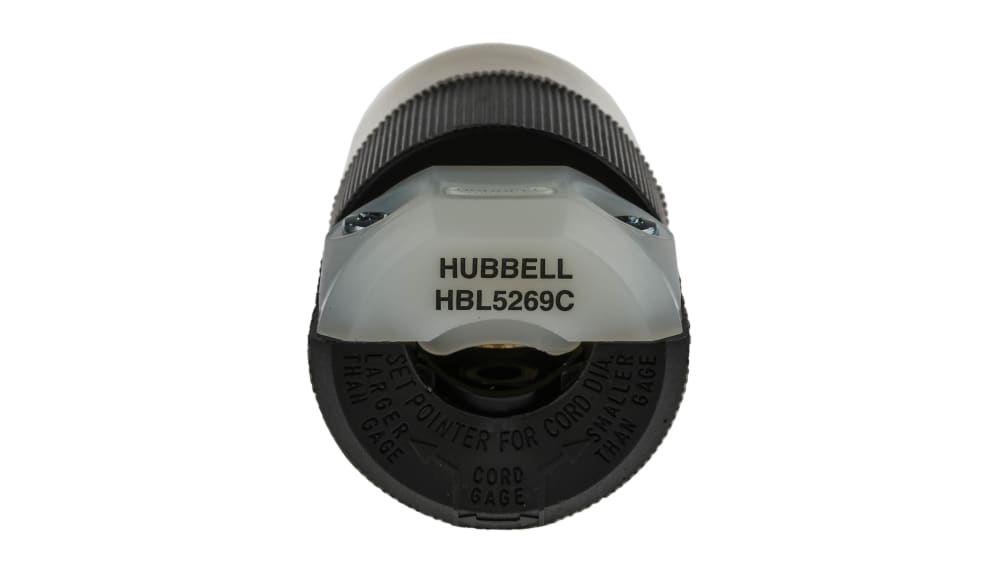Hubbell HBL5269-C 15A 125V INSULGRIP Black Nylon Connector, 56% OFF