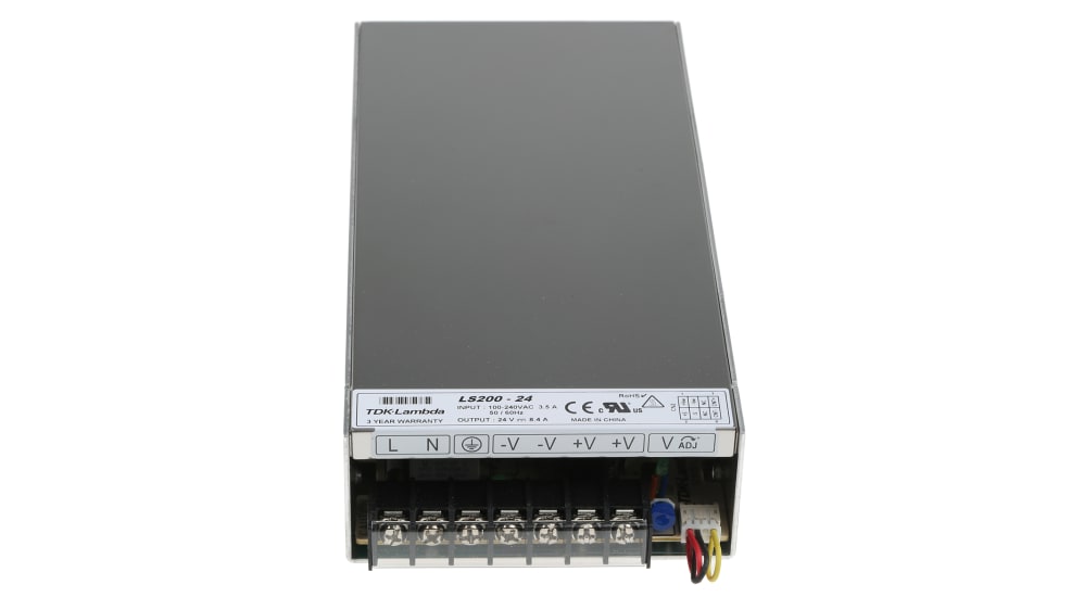 LS200-24 | TDKラムダ スイッチング電源 24V dc 8.4A 200W | RS LS200-24 | TDKラムダ スイッチング電源 24V dc 8.4A 200W | RS