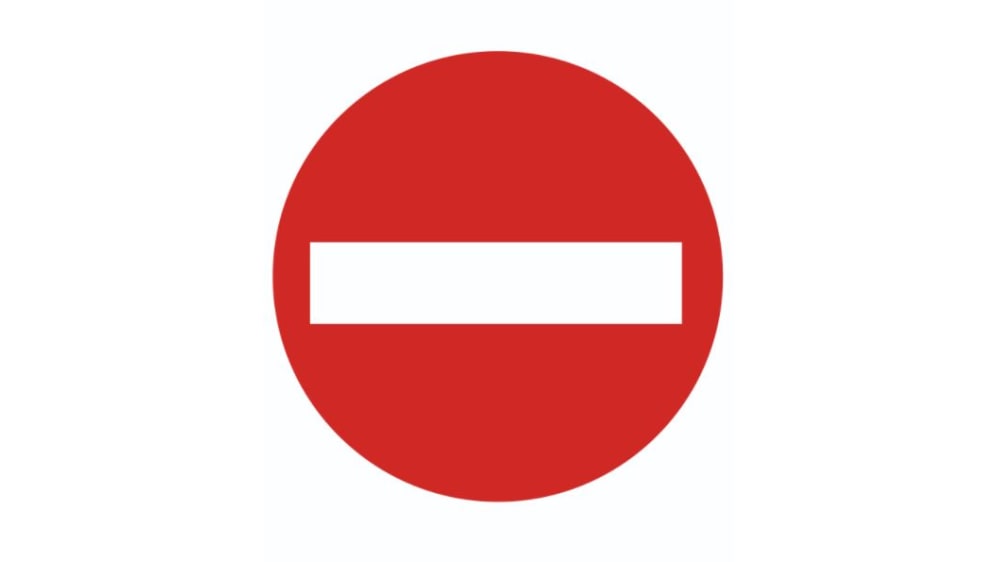 Traffic Sign No Entry