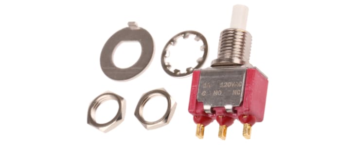 8121SHZGE | C & K Push Button Switch, Momentary, Panel Mount, SPDT | RS
