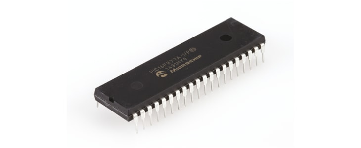 Microchip PIC16F877A-I/P, 8bit PIC Microcontroller, PIC16F, 20MHz, 14.3 kB, 256 B Flash, 40-Pin ...