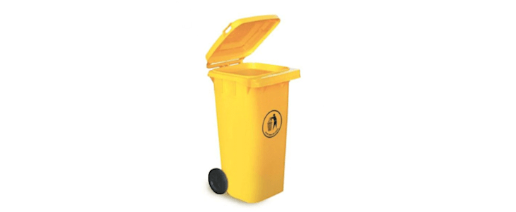 RS PRO 120L Blue Polypropylene Dustbin | RS