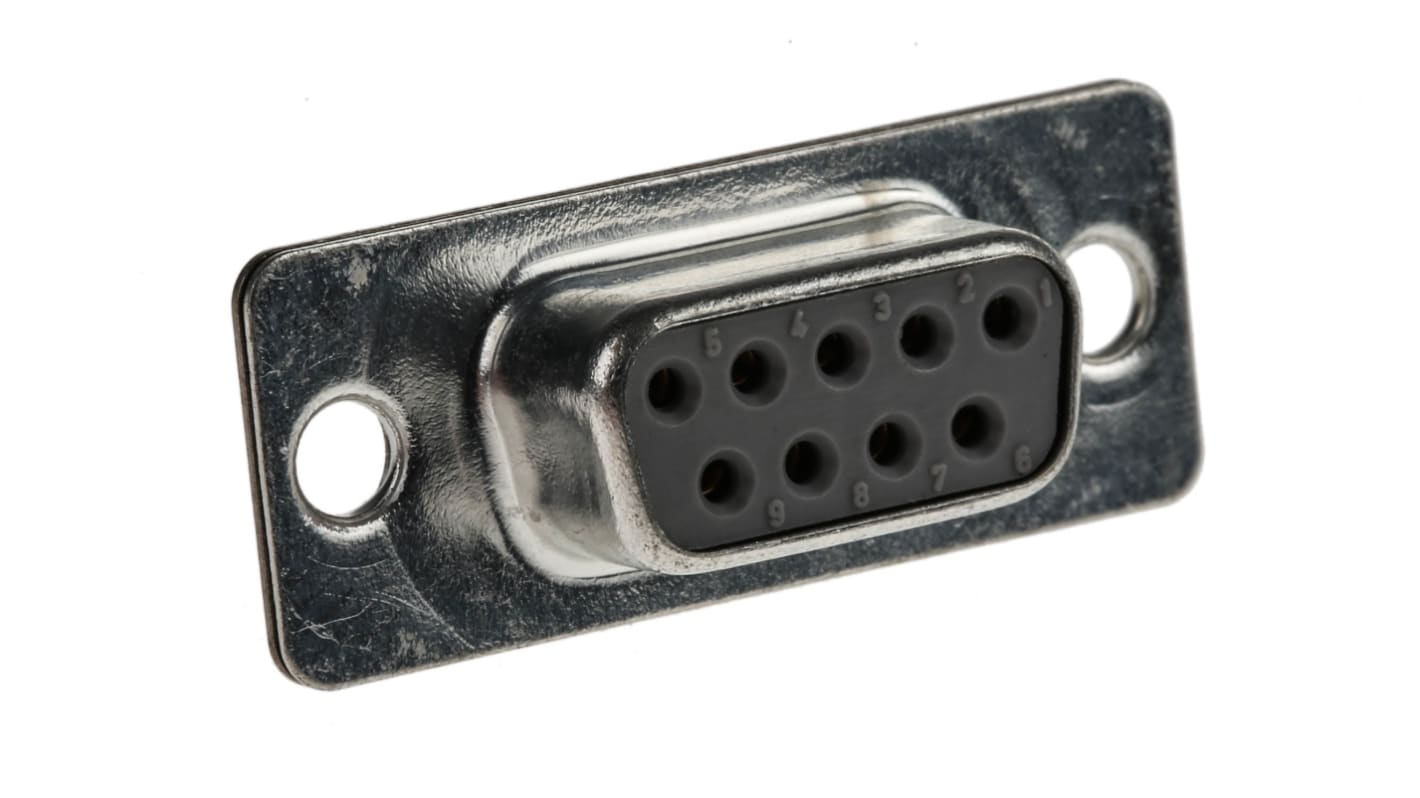 FDE-9ST2/1 | Cinch FD 9 Way Panel Mount D-sub Connector Socket, 2.76mm ...