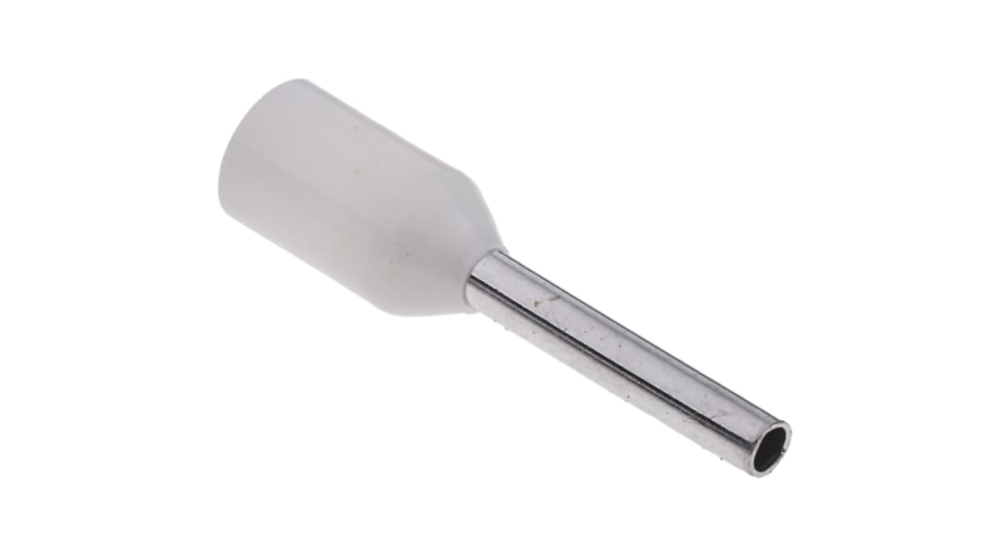 RS PRO Insulated Crimp Bootlace Ferrule, 8mm Pin Length, 1.3mm Pin ...