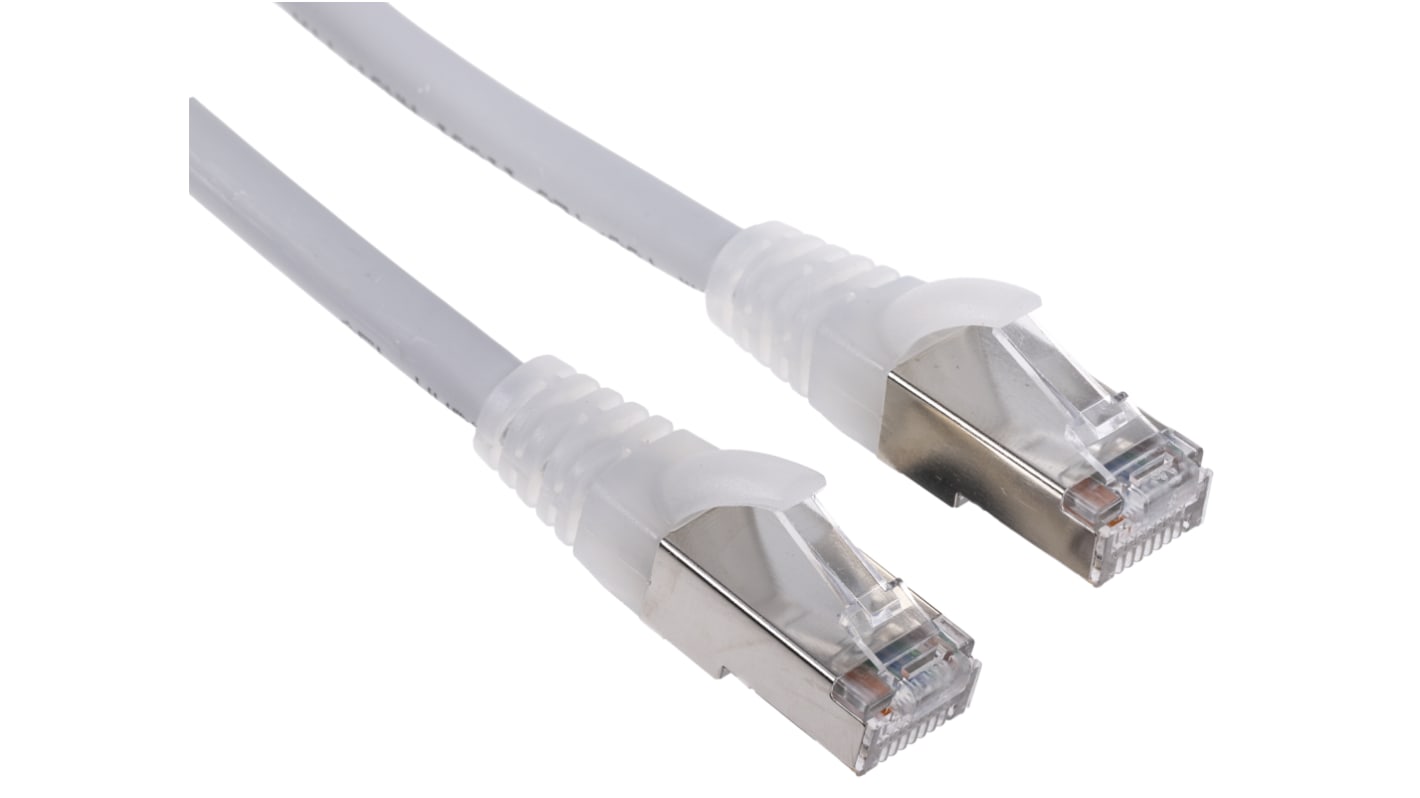 RS PRO Cat5e Male RJ45 to Male RJ45 Ethernet Cable, F/UTP, Grey PVC ...