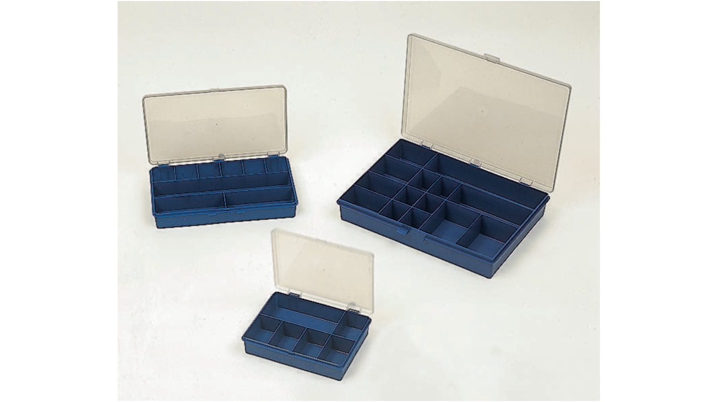 121231 | Blu std storage box,7 compartment 40mm L | RS