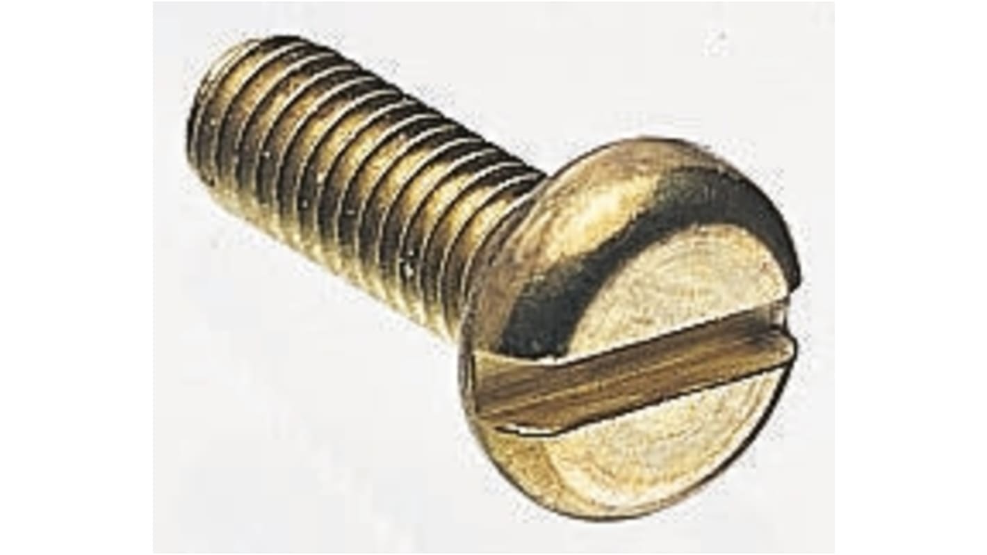 Brass slotted pan head screw,M3x6mm | RS