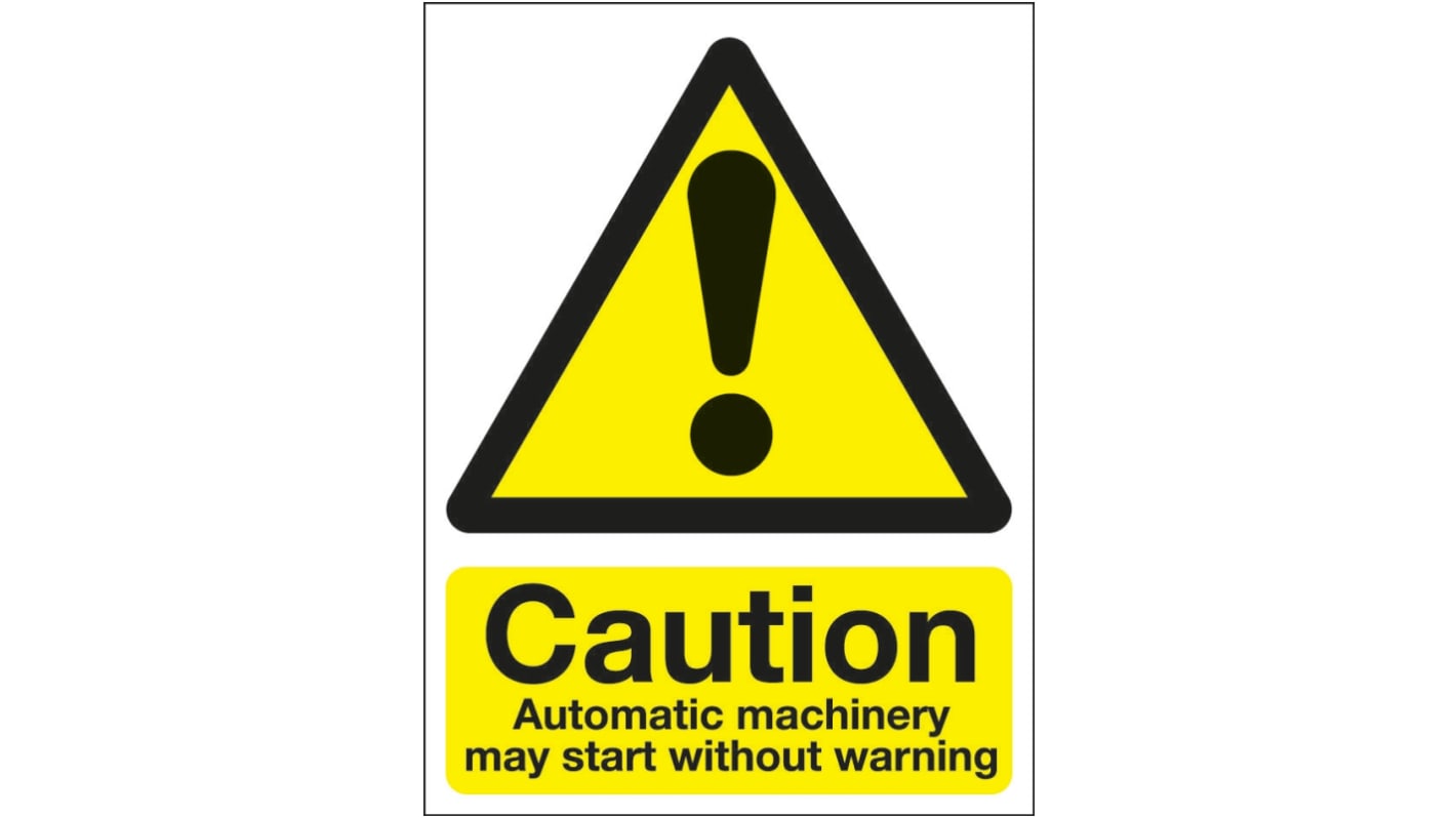 W61A/R | Signs & Labels Black/Yellow PVC Safety Labels, Caution ...