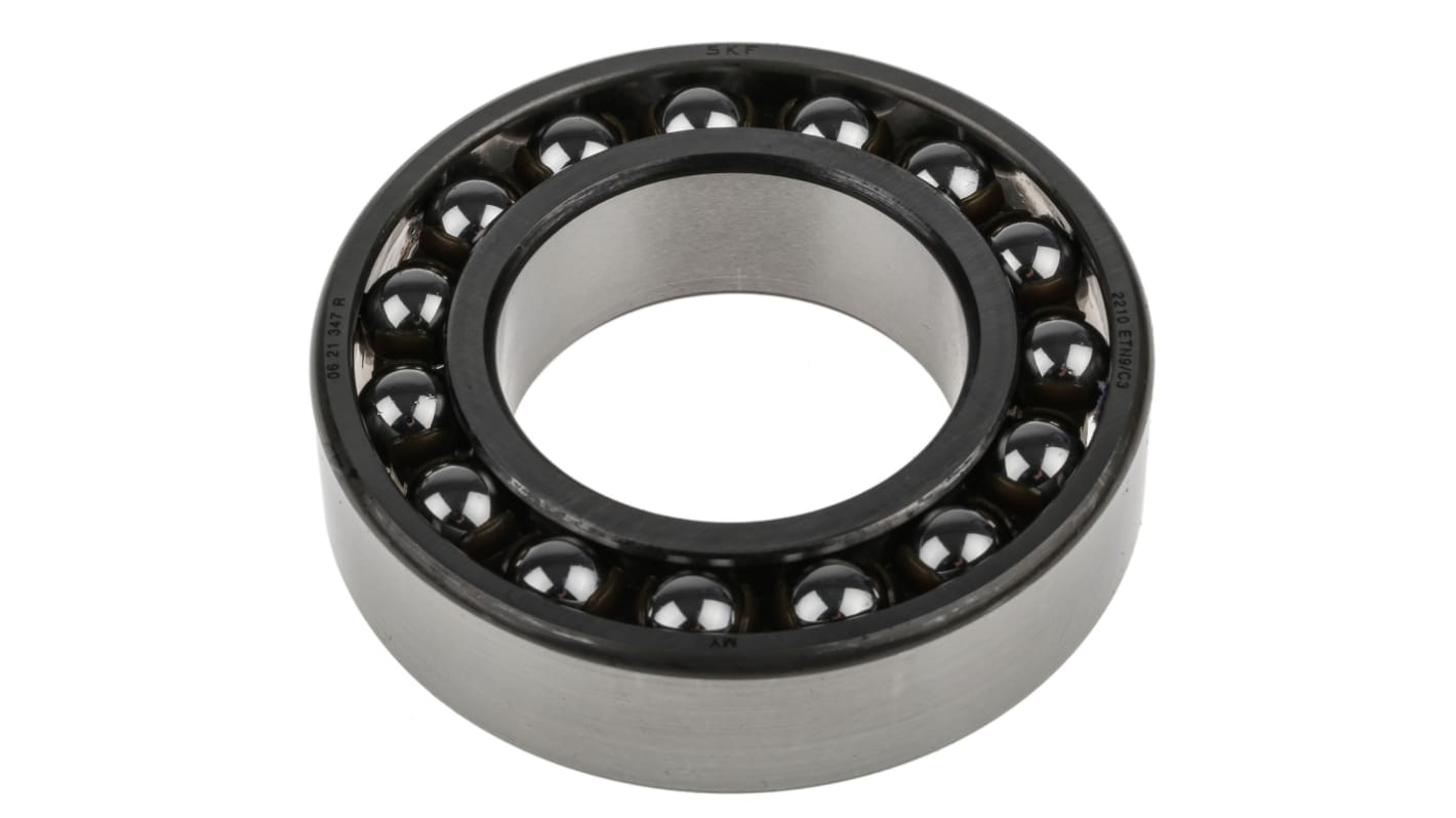 SKF 2210 ETN9/C3 Self Aligning Ball Bearing- Open Type 50mm I.D, 90mm O ...