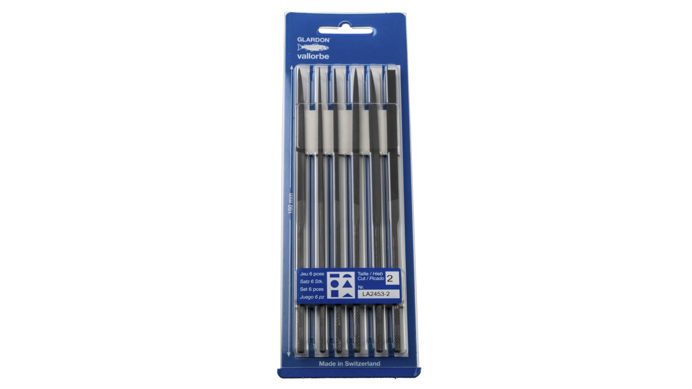 VLA2443-2 | Vallorbe 160mm, Second Cut Needle File Set | RS