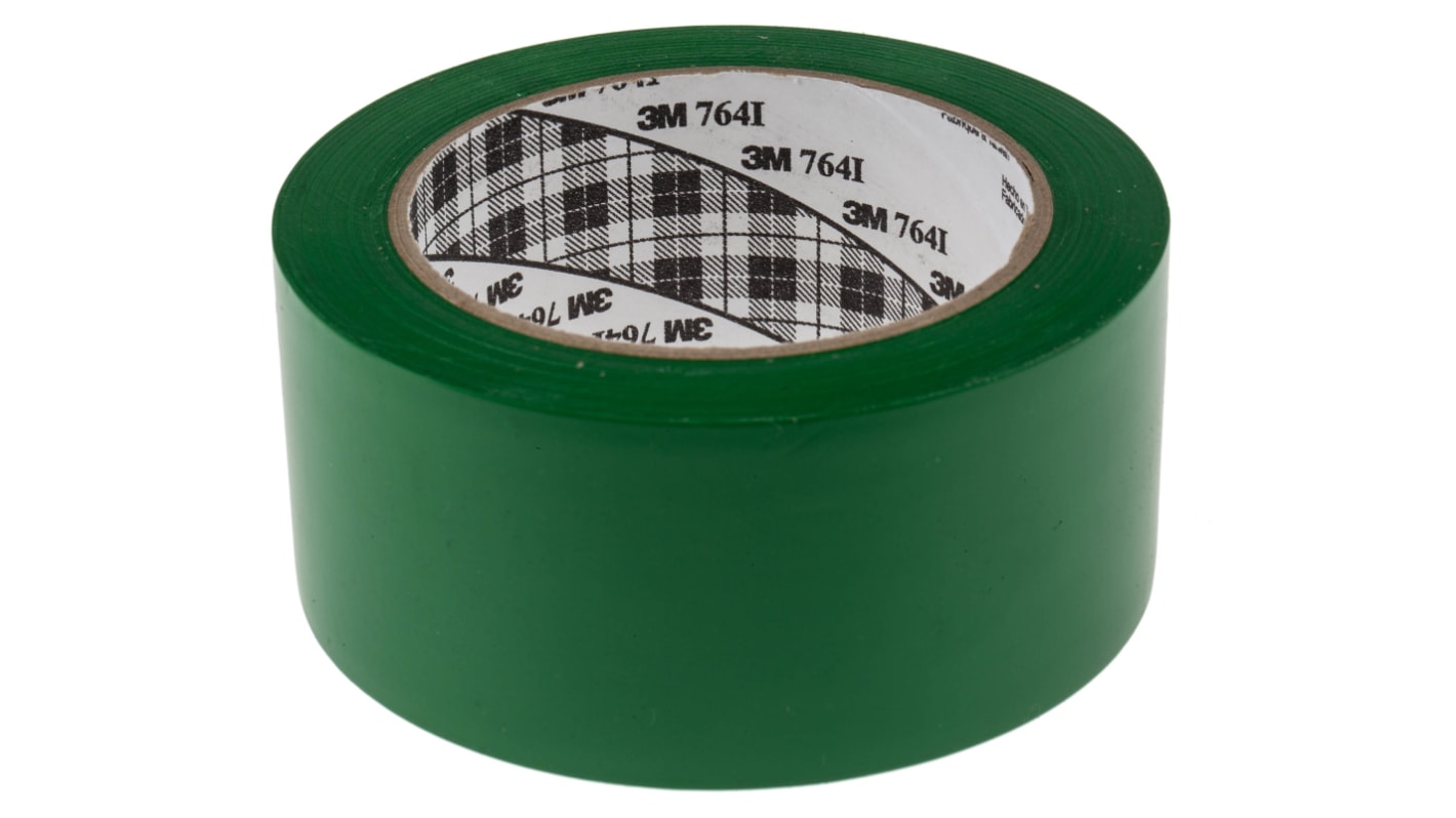 3M Scotch 764 Green Vinyl 33m Lane Marking Tape, 0.13mm Thickness | RS