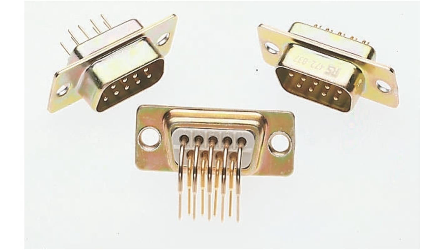 Cinch 15 Way Right Angle PCB D-sub Connector Socket | RS