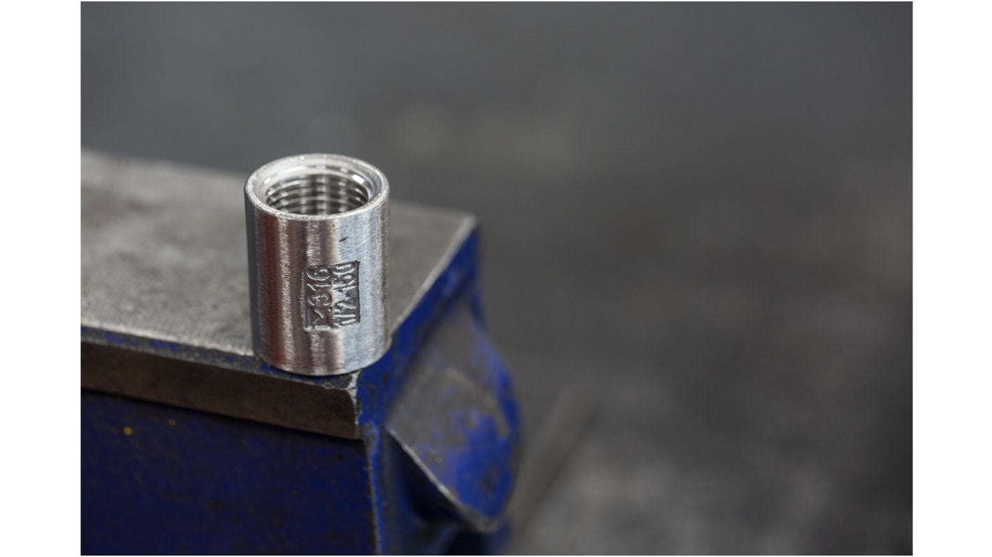 RS PRO Stainless Steel Pipe Fitting Socket, Female G 1/2in x Female G 1 ...