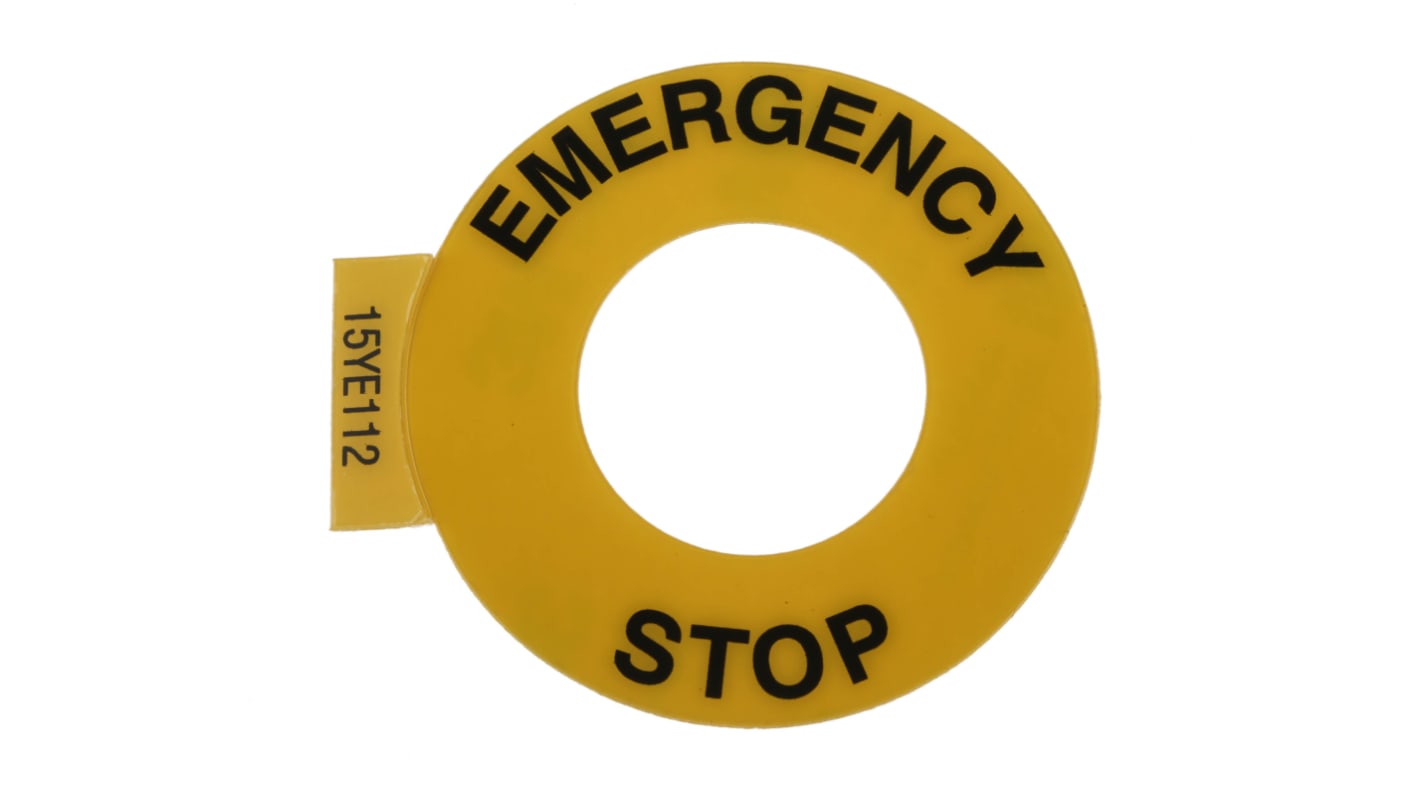 800F-15YE112 | Allen Bradley Legend Plate for Use with 800F Series ...