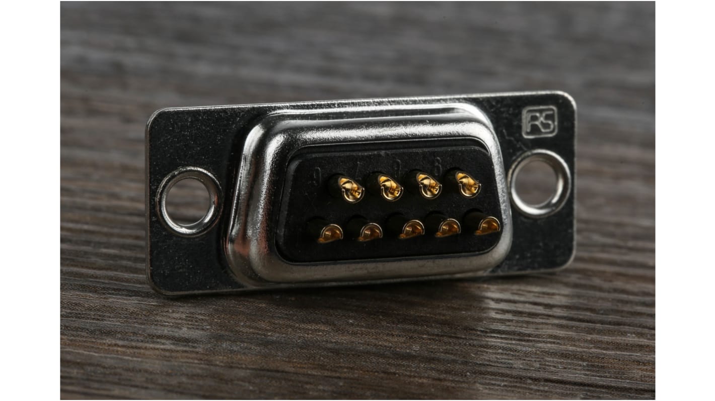 RS PRO 9 Way Panel Mount D-sub Connector Plug, 2.77mm Pitch | RS