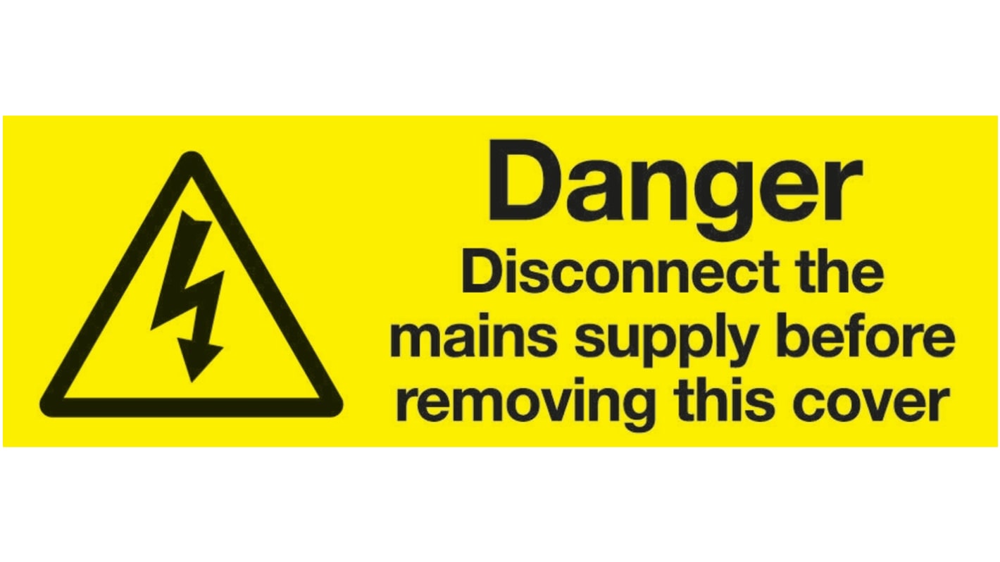 WF11A/S | Signs & Labels Black/Yellow Vinyl Safety Labels, Danger ...