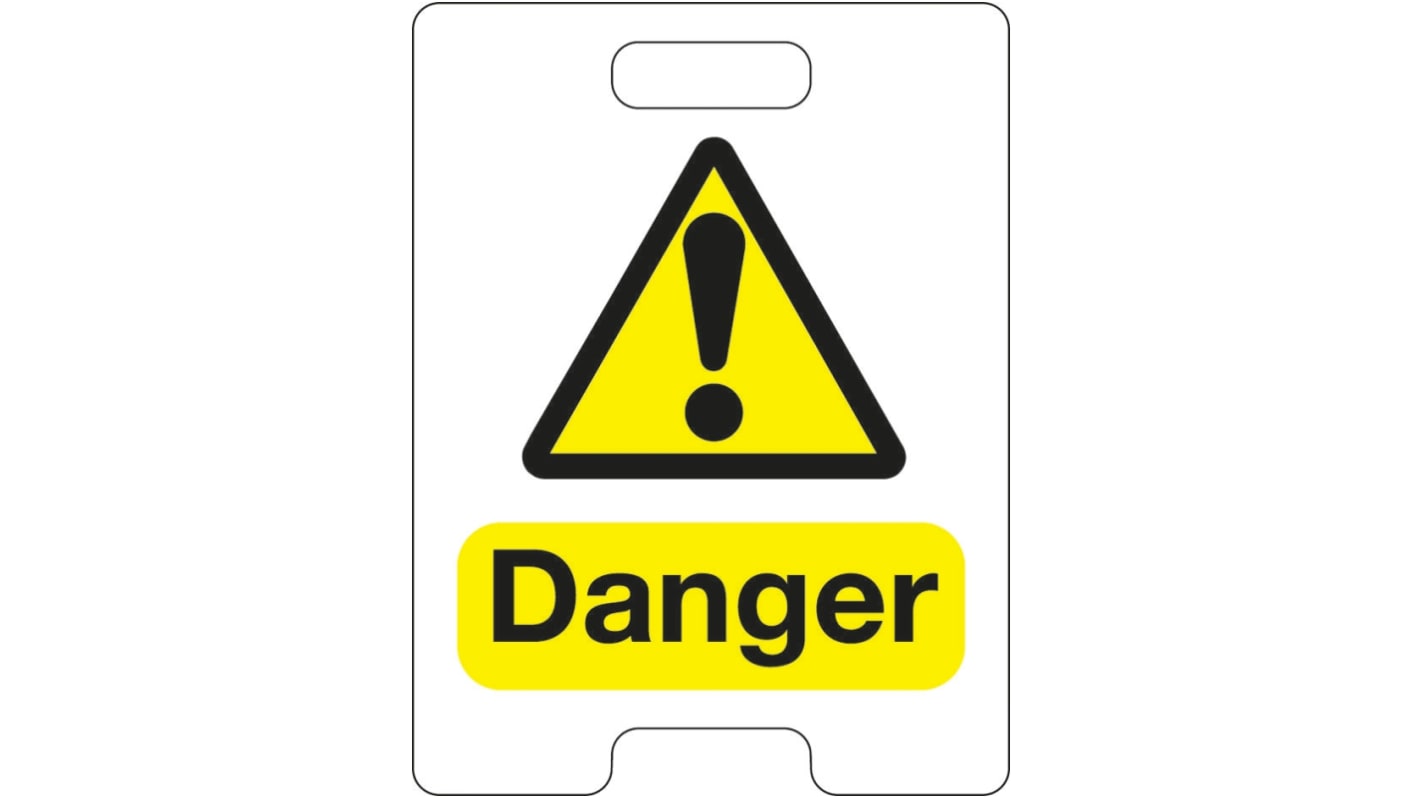 FRS3 | Signs & Labels Black/Yellow Plastic Safety Labels, Danger-Text ...