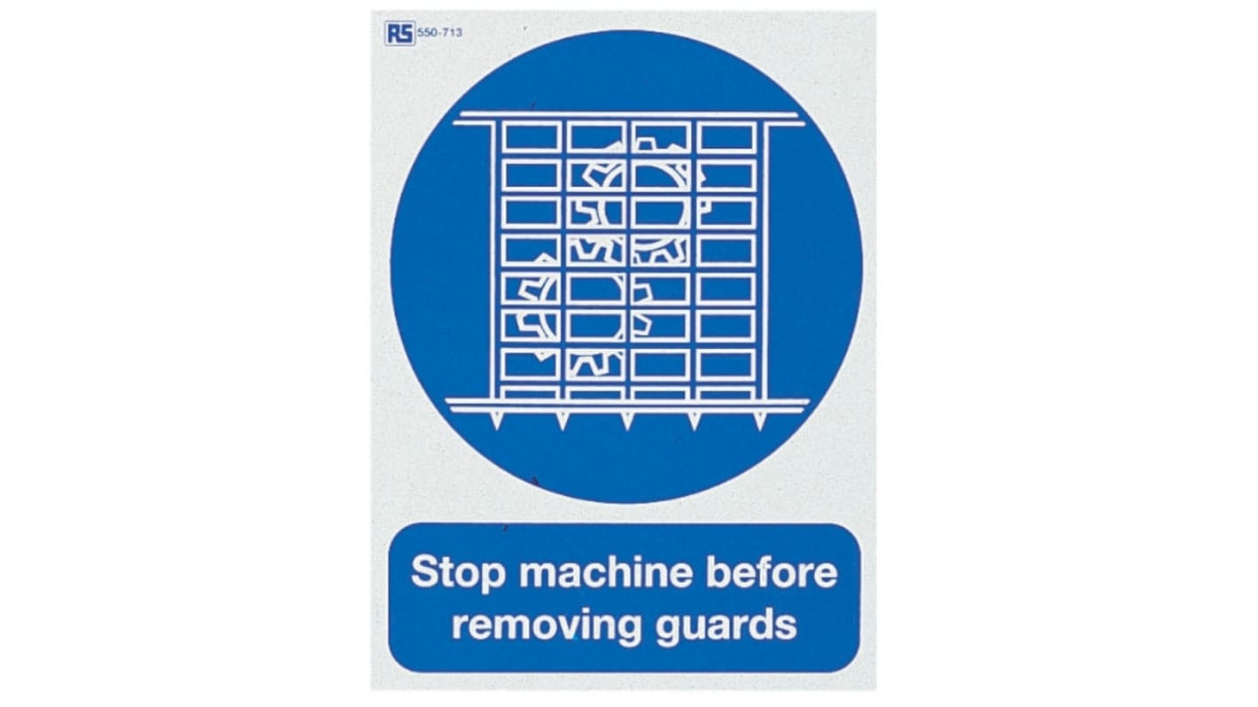 550713 | Signs & Labels Gebotsaufkleber "Stop Machine Before Removing ...