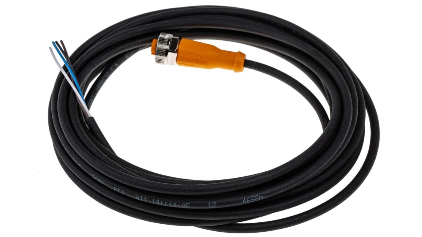 EVC002 | ifm electronic Female 4 way M12 to Unterminated Sensor Actuator Cable, 5m | RS