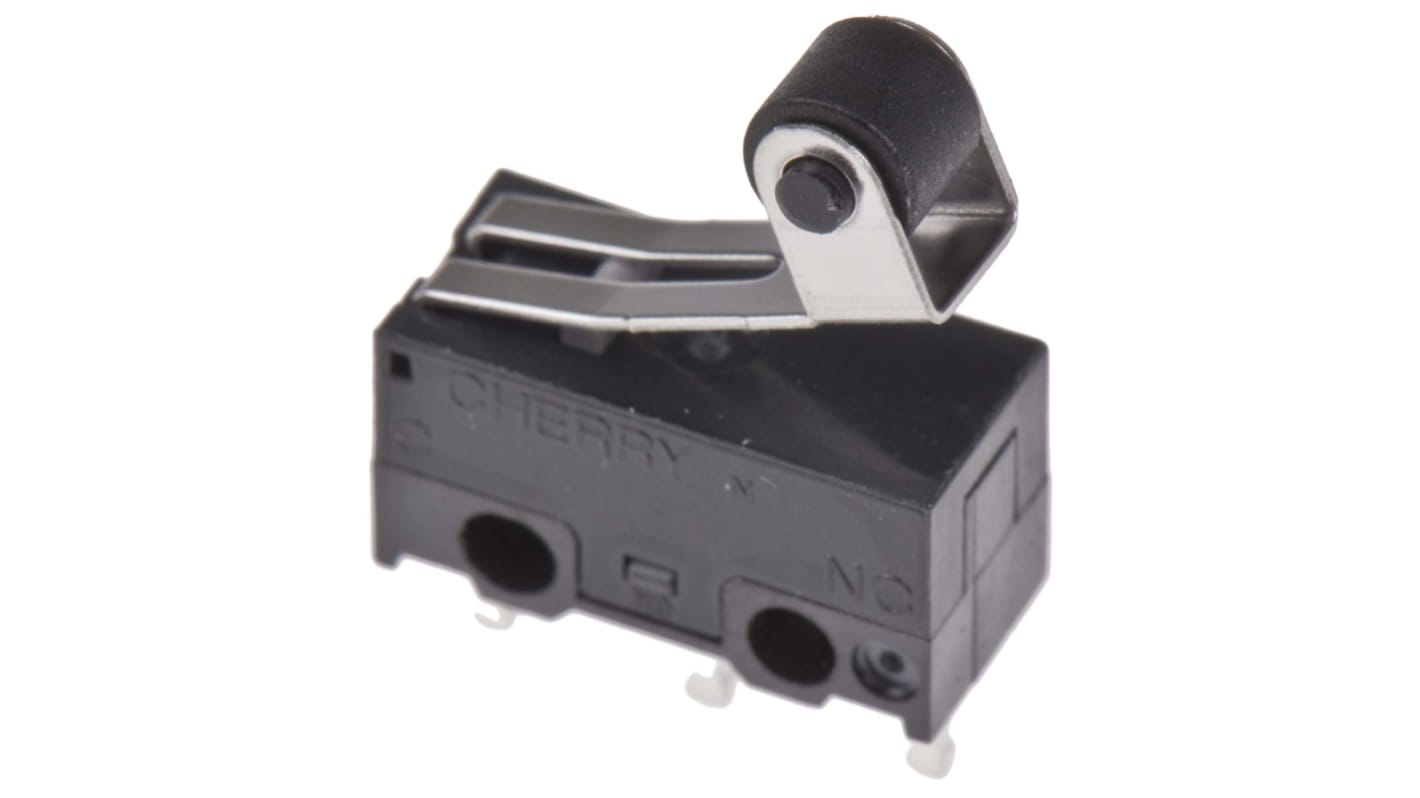 DG23-B1RA | ZF Roller Lever Microswitch, PCB Terminal, 50 mA @ 30 V dc, SPDT | RS