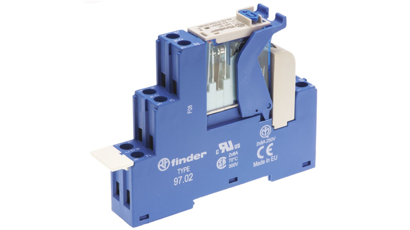 4C.02.9.024.0050SPA | Finder 4C Series Interface Relay, DIN Rail Mount ...
