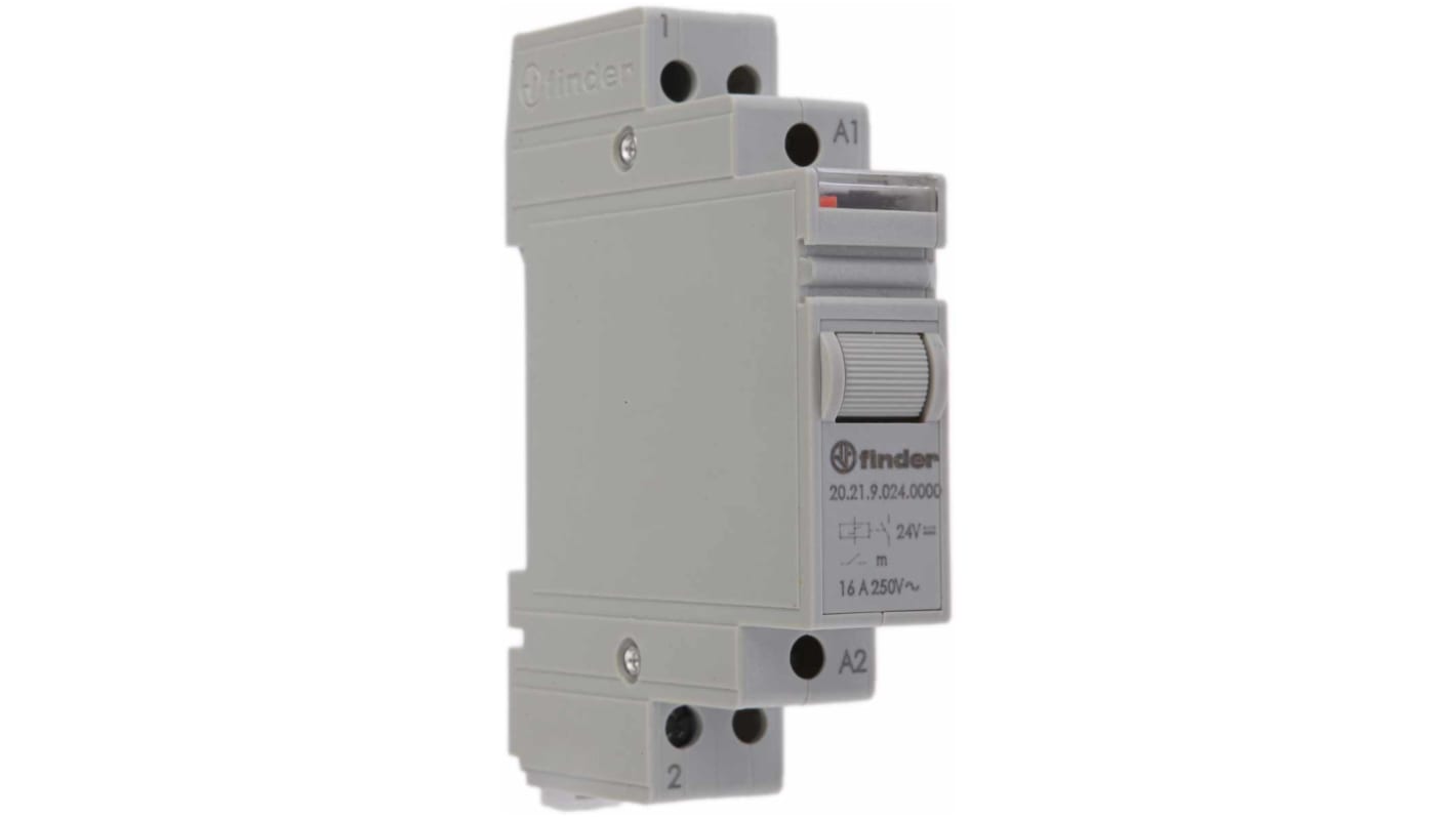 20.21.9.024.0000 | Finder DIN Rail Latching Modular Step Relay, 24V dc ...