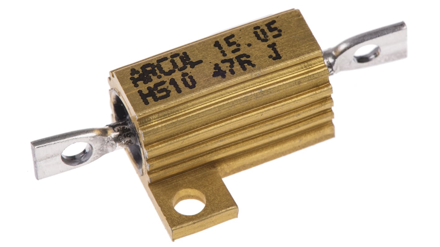 Arcol, 47Ω 10W Wire Wound Chassis Mount Resistor HS10 47R J ±5% | RS