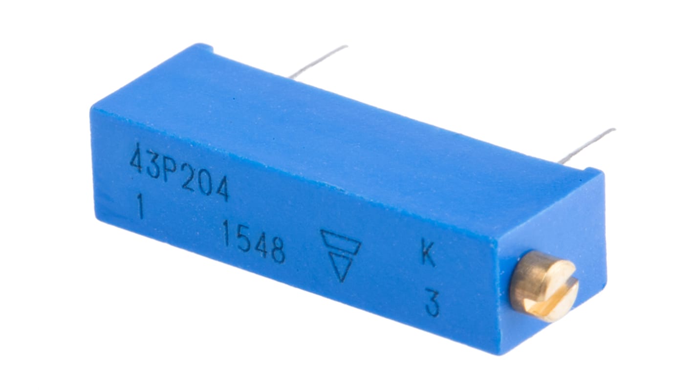 M43P204KB40 | Vishay 43P Series 20-Turn Through Hole Trimmer Resistor ...