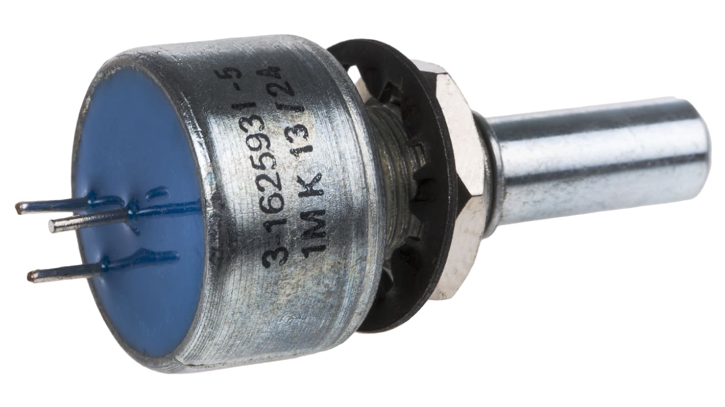 TE Connectivity 1MΩ Rotary Potentiometer 1-Gang Panel Mount ...