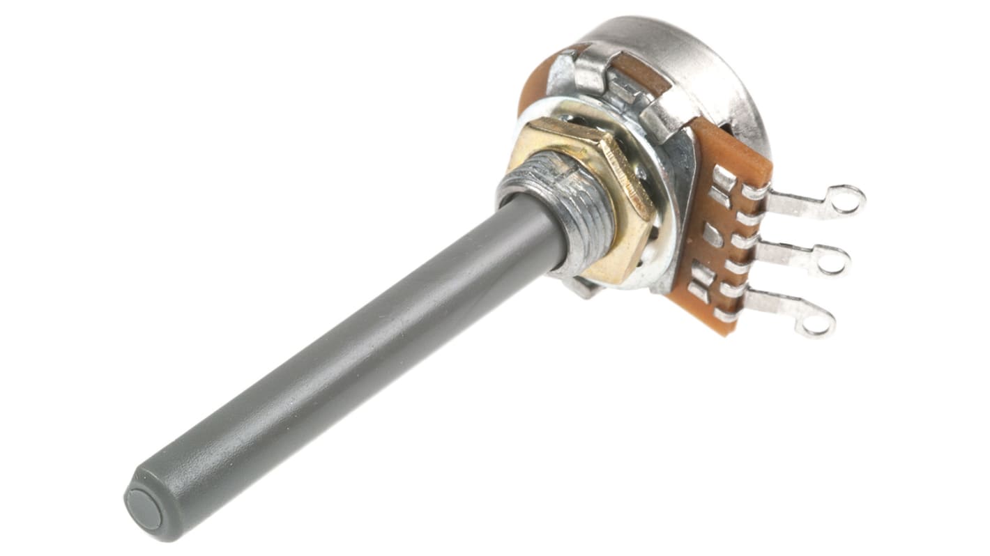 TE Connectivity 10kΩ Rotary Potentiometer 1-Gang Panel Mount, 1624151-2 ...