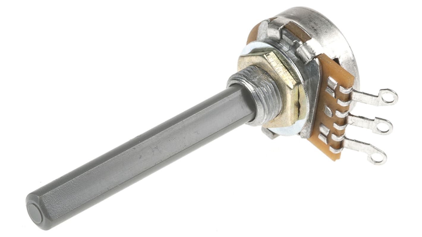 TE Connectivity 100kΩ Rotary Potentiometer 1-Gang Panel Mount, 1623763 ...