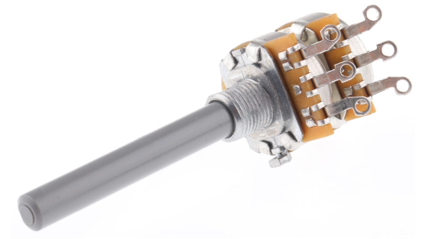 TE Connectivity 50kΩ Rotary Potentiometer 2-Gang Panel Mount ...