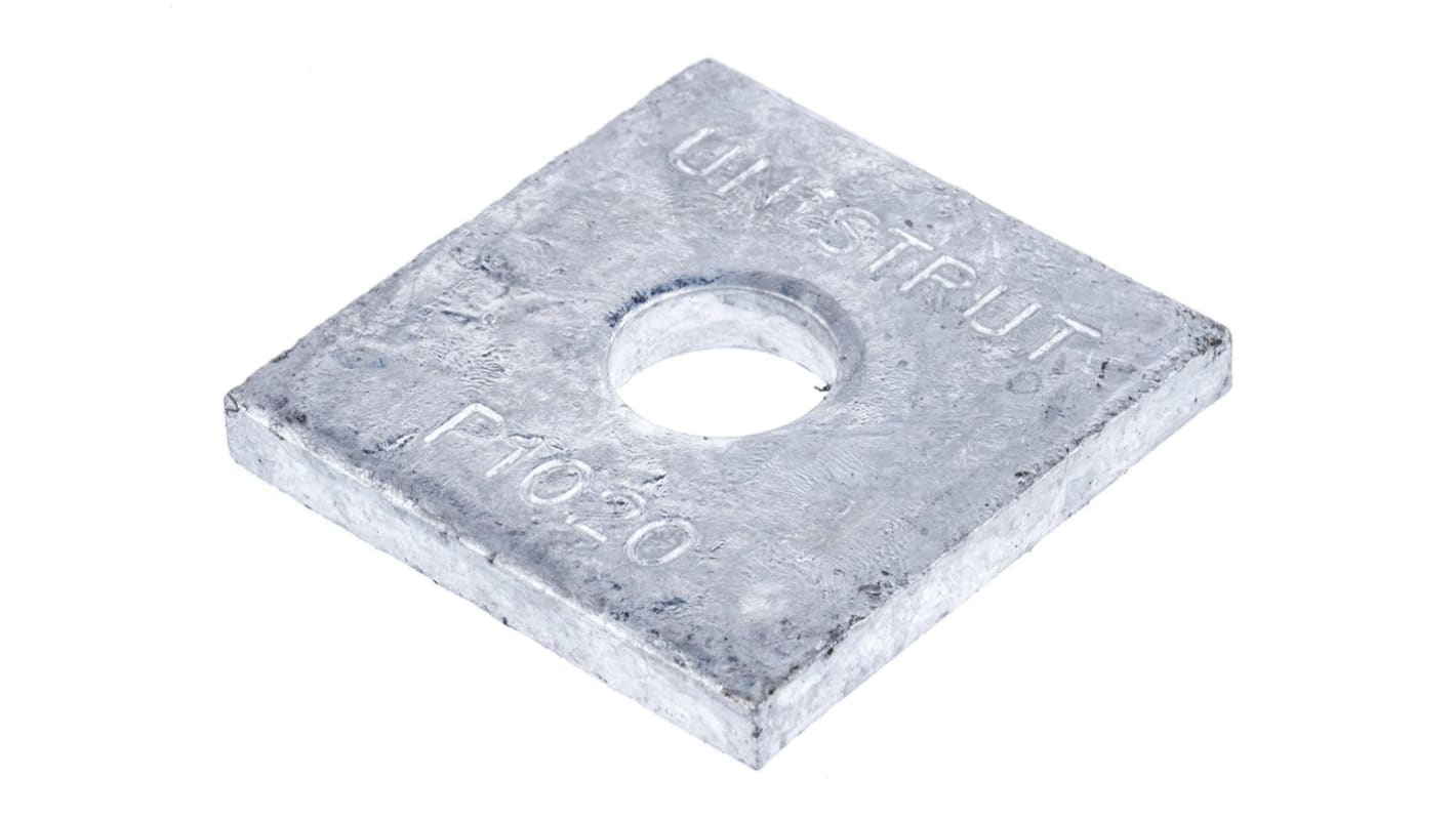 P1020 | Steel Square Bracket 1 Hole, 7/16in Holes, 41.3 x 41.3mm | RS