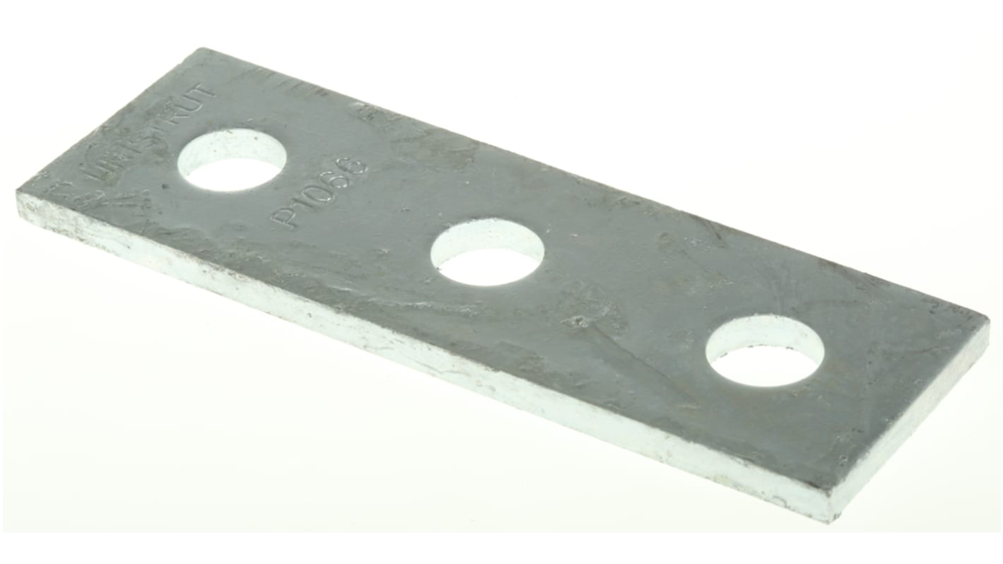 P 1066 | Steel Rectangular Bracket 3 Hole, 14.3mm Holes, 120 x 40mm | RS