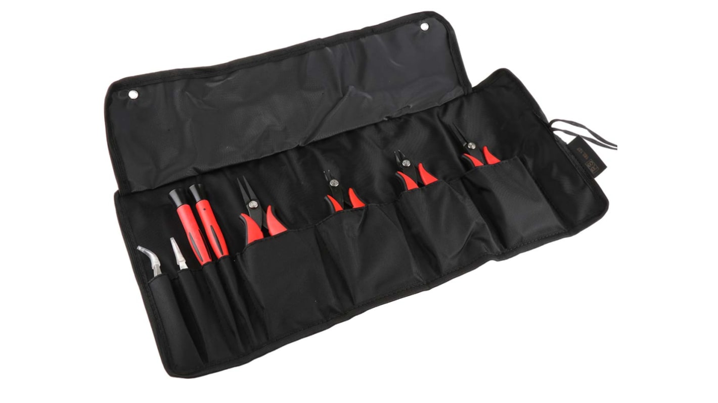 RS PRO 8 Piece Electronics Tool Kit with Roll | RS