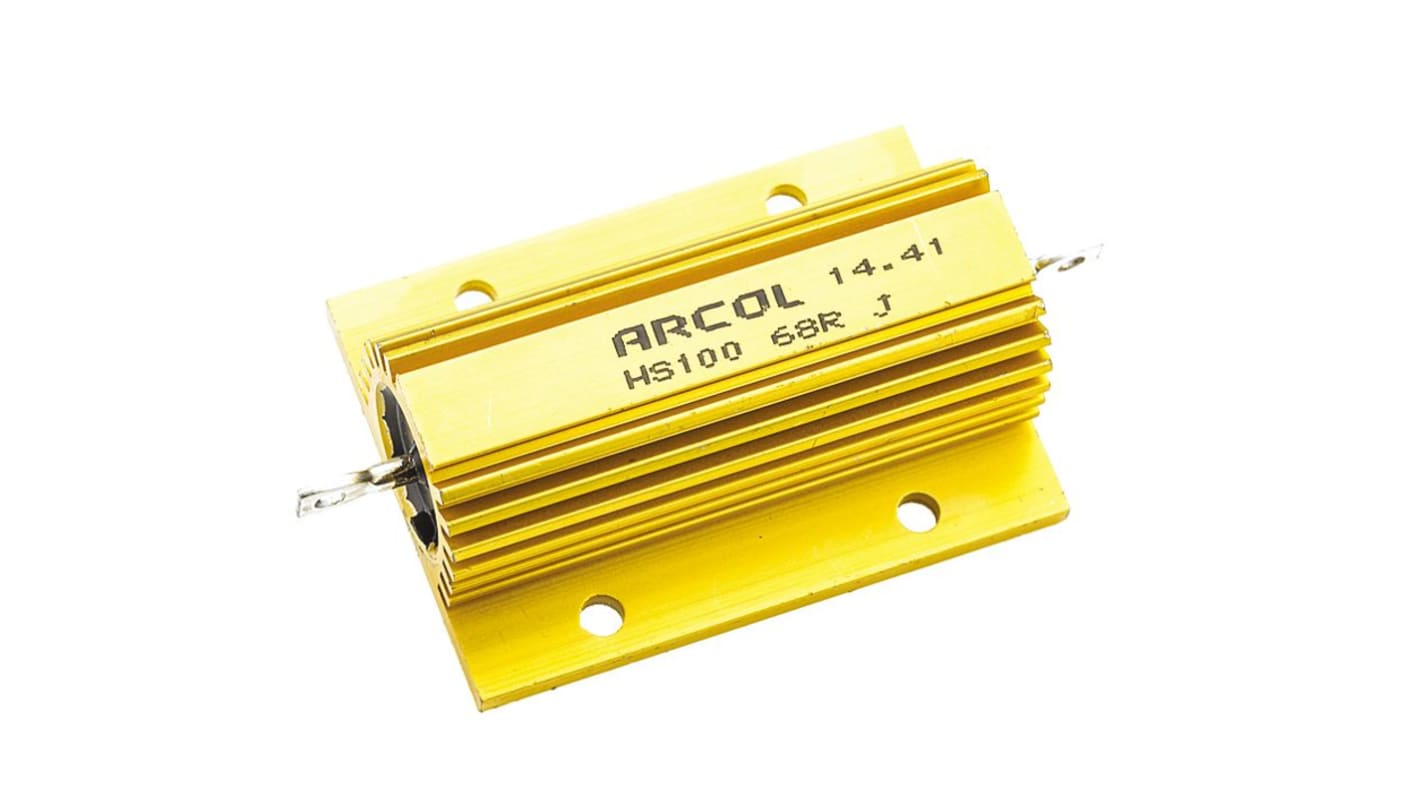 Arcol, 68Ω 100W Wire Wound Chassis Mount Resistor HS100 68R J ±5% | RS