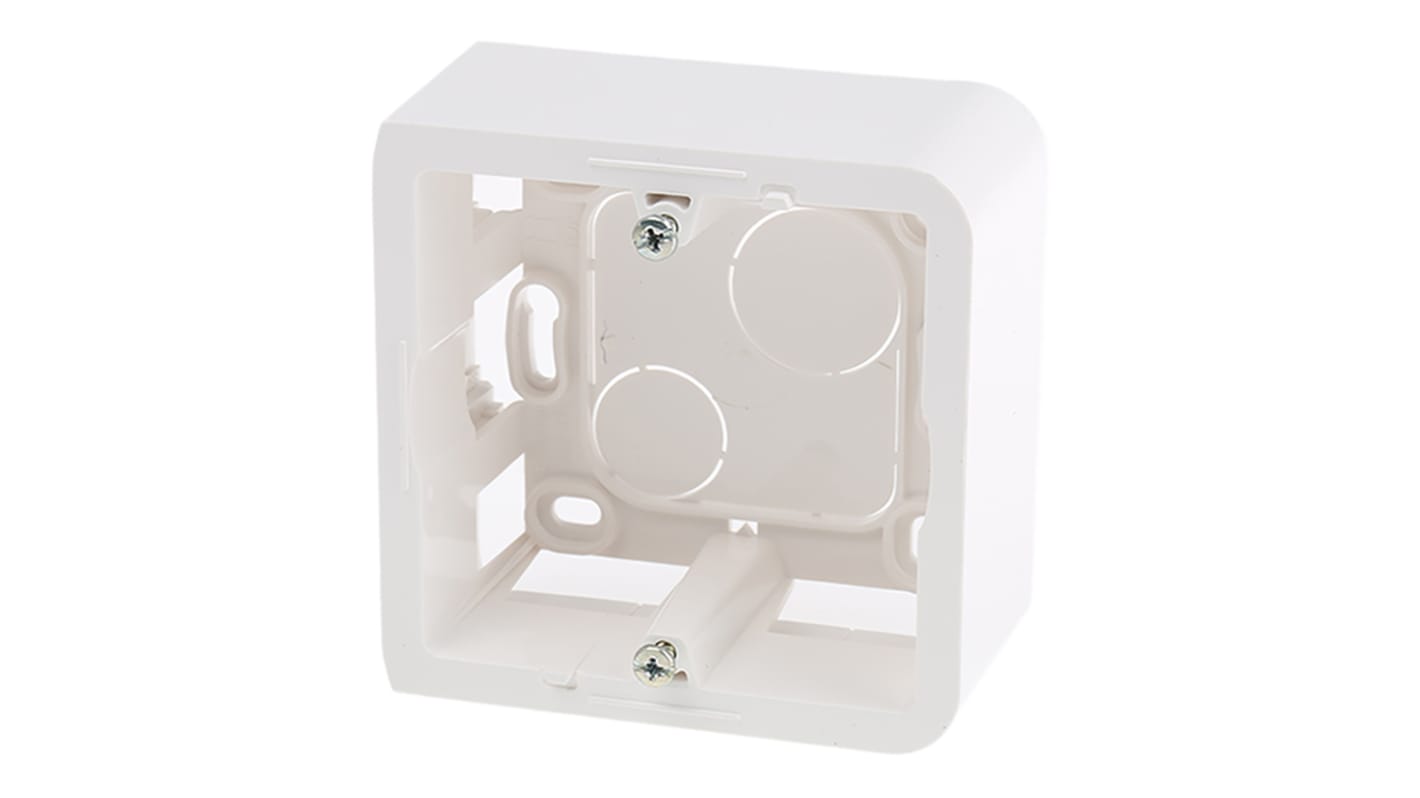 0 802 81 | Legrand Mosaic White Plastic Back Box, NF, IP20, 1 Gangs | RS