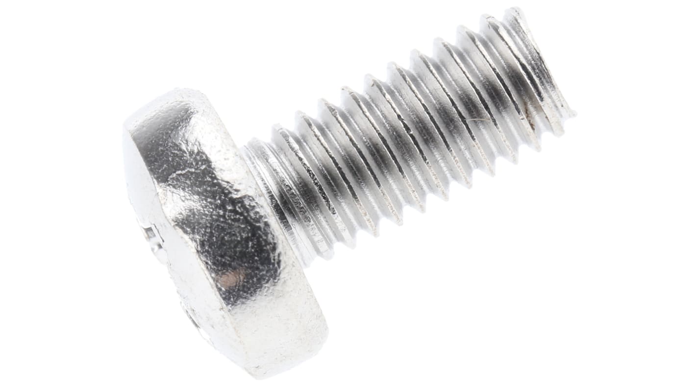 RS PRO Pozidriv Pan A4 316 Stainless Steel Machine Screws DIN 7985, M6x12mm | RS