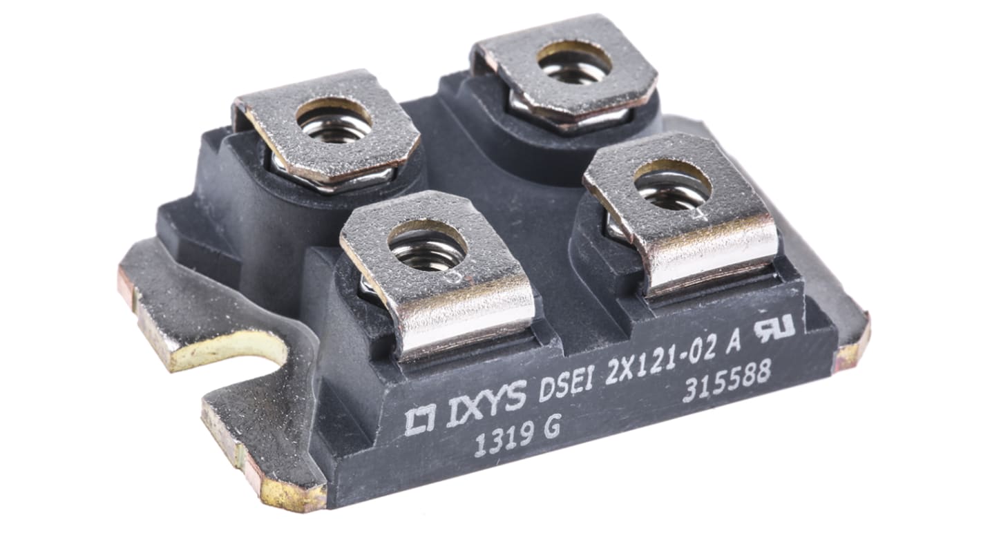 IXYS 200V 123A, Dual Rectifier Diode, 12-Pin SOT-227B DSEI2X121-02A | RS