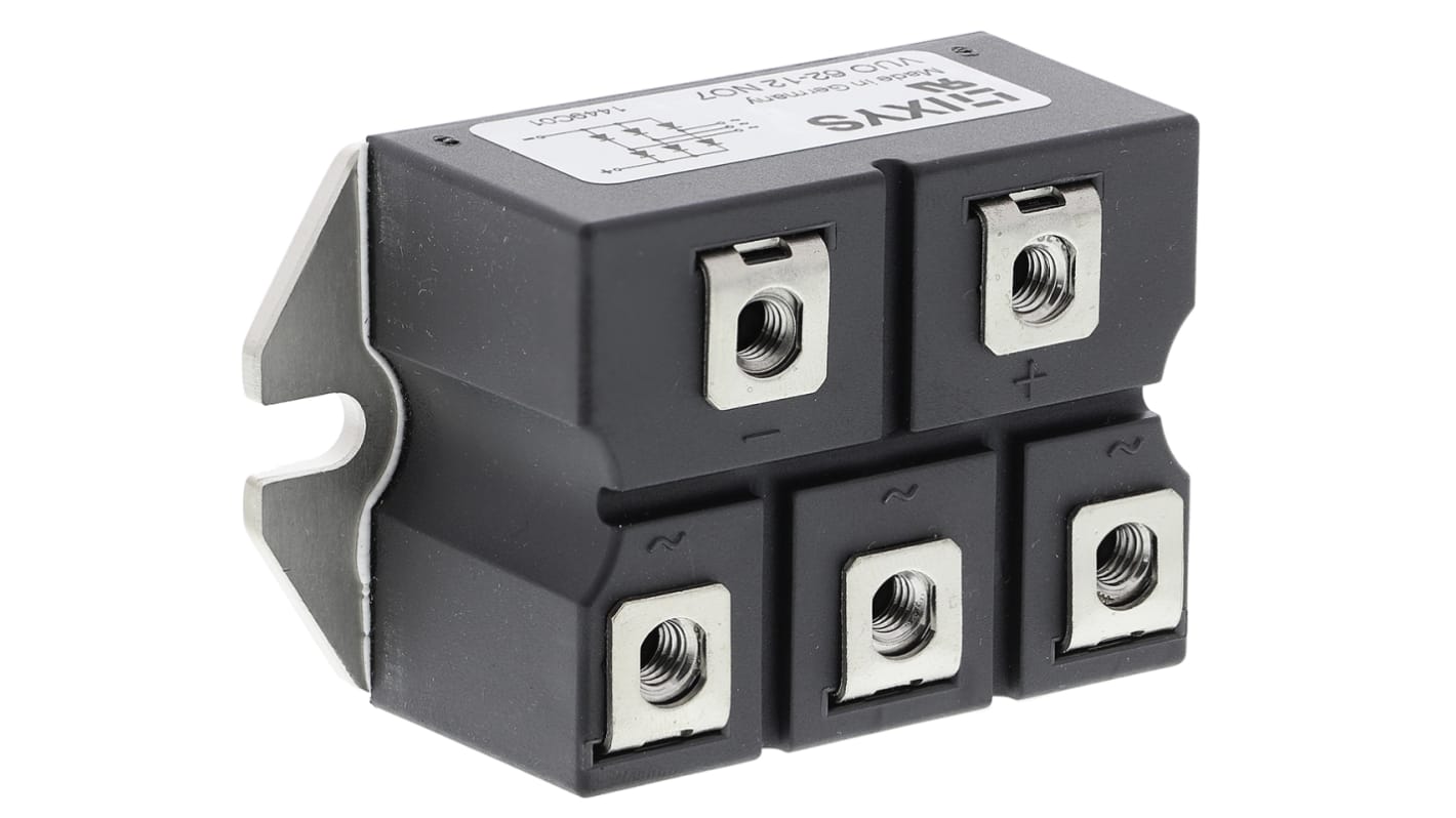 VUO62-12NO7 | IXYS Bridge Rectifier Module, 63A, 1200V, 3-phase, 5-Pin | RS
