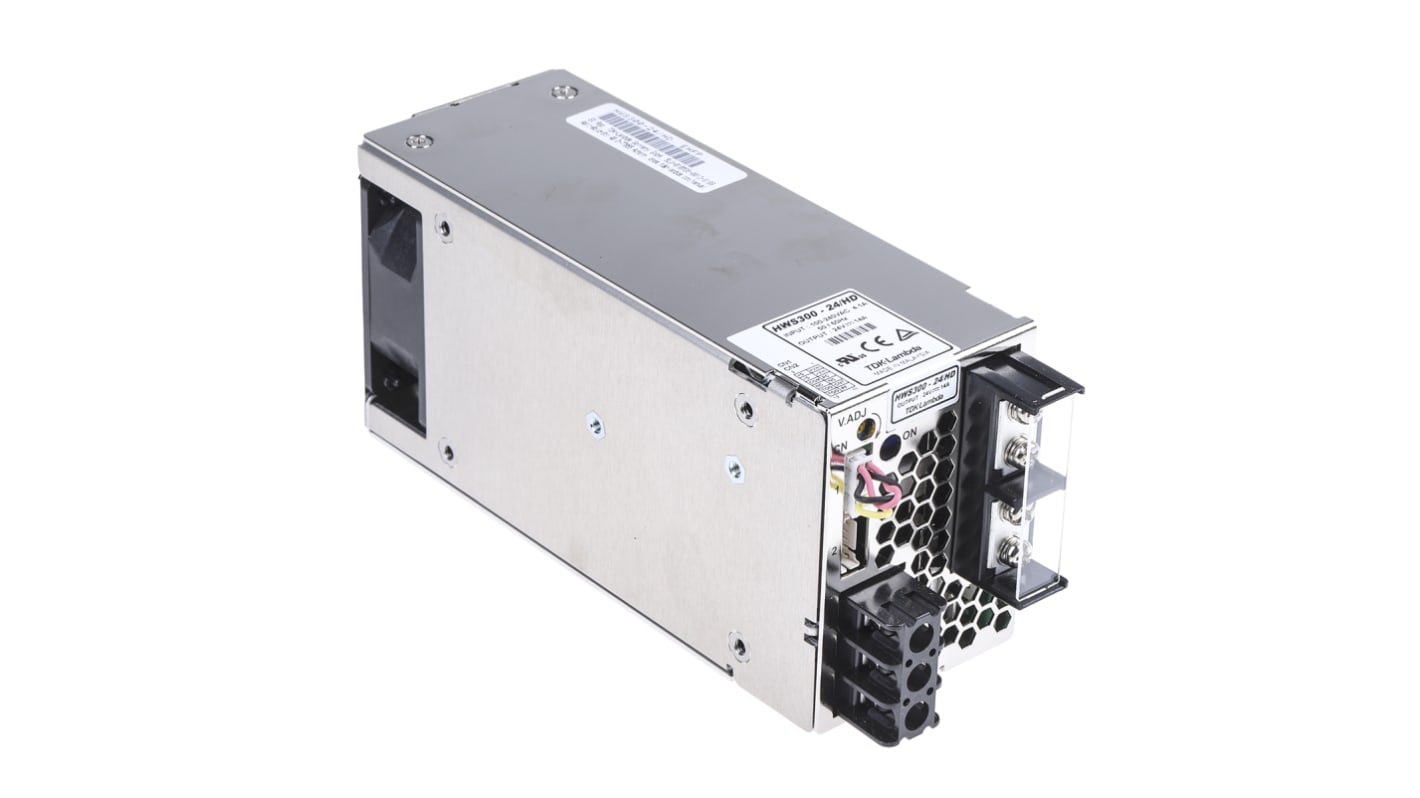 TDK-Lambda Switching Power Supply, HWS300-24/HD, 24V dc, 14A, 336W, 1 Output, 120 → 330 V dc, 85 ...