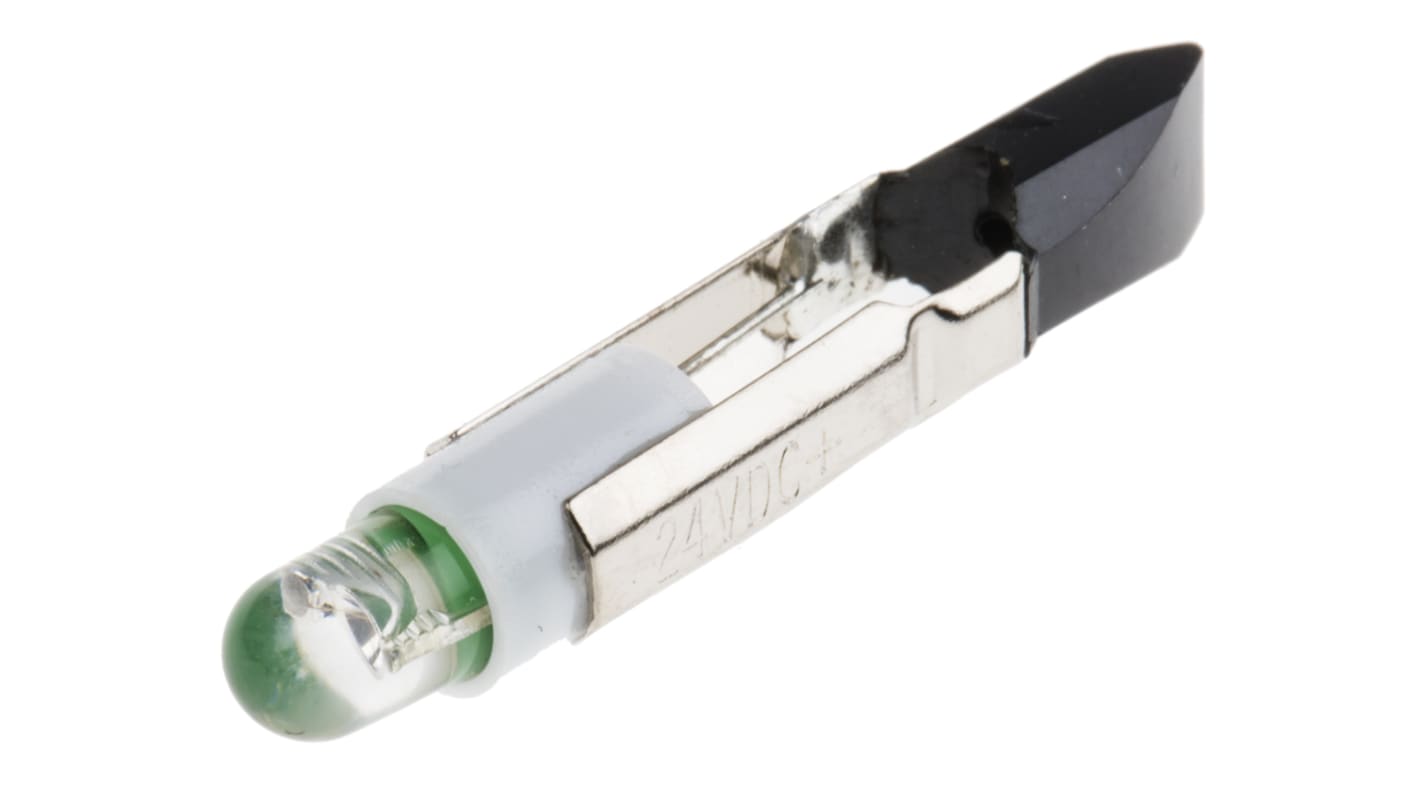 RS PRO Green LED Indicator Lamp, 24V ac/dc, Telephone Slide Base, 5.5mm ...