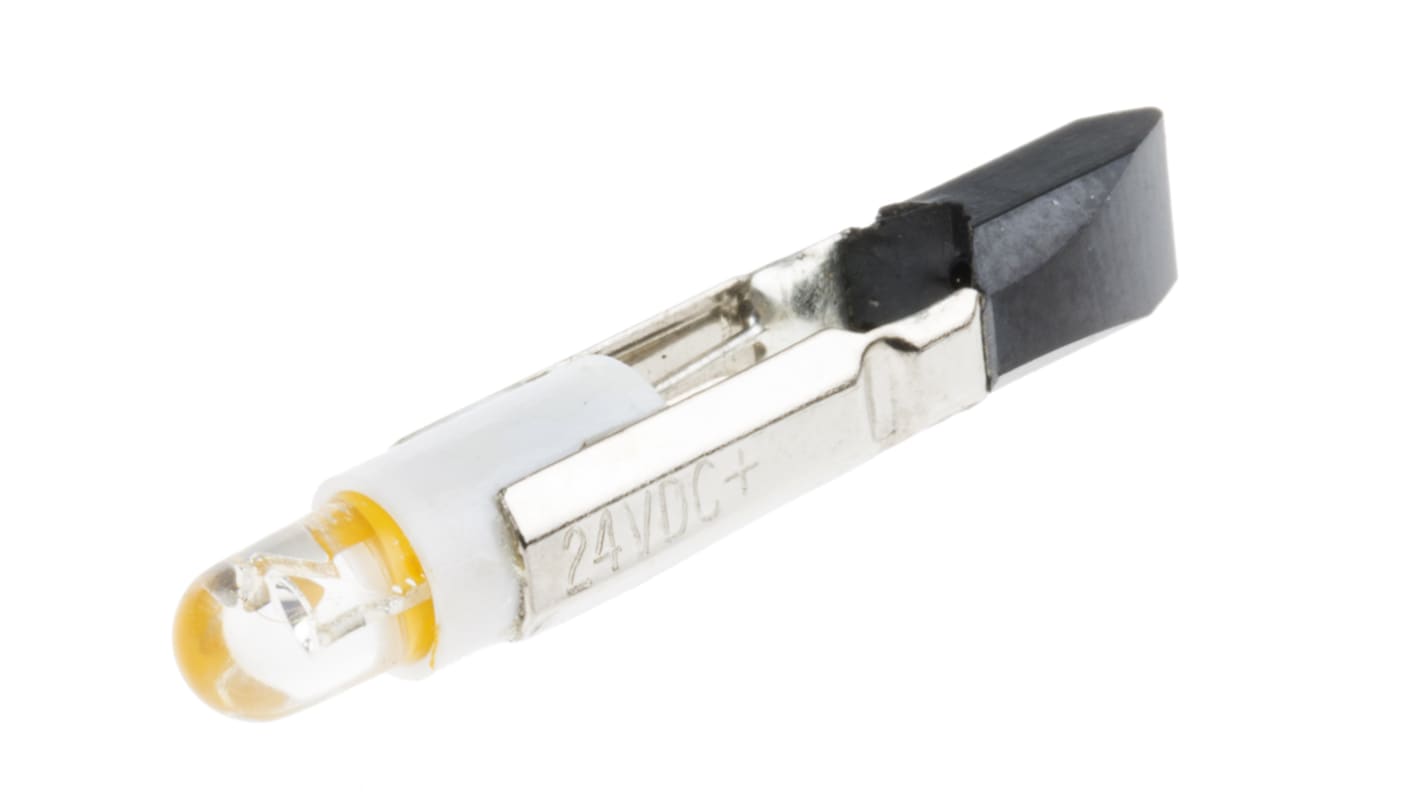 RS PRO Yellow LED Indicator Lamp, 24V ac/dc, Telephone Slide Base, 5 ...