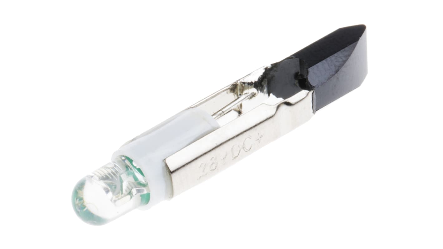 RS PRO Green LED Indicator Lamp, 28V ac/dc, Telephone Slide Base, 5.5mm ...