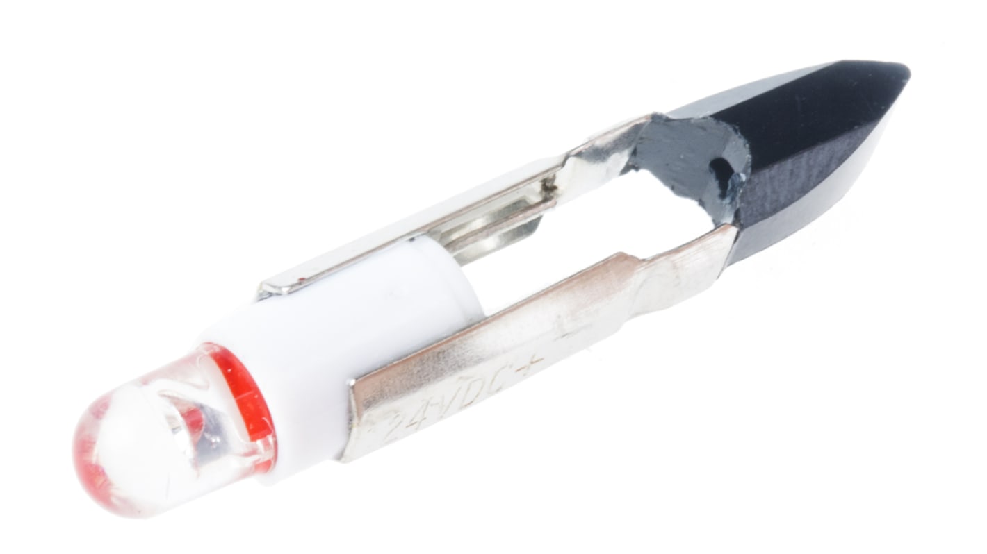 RS PRO Red LED Indicator Lamp, 24V ac/dc, Telephone Slide Base, 5.5mm ...