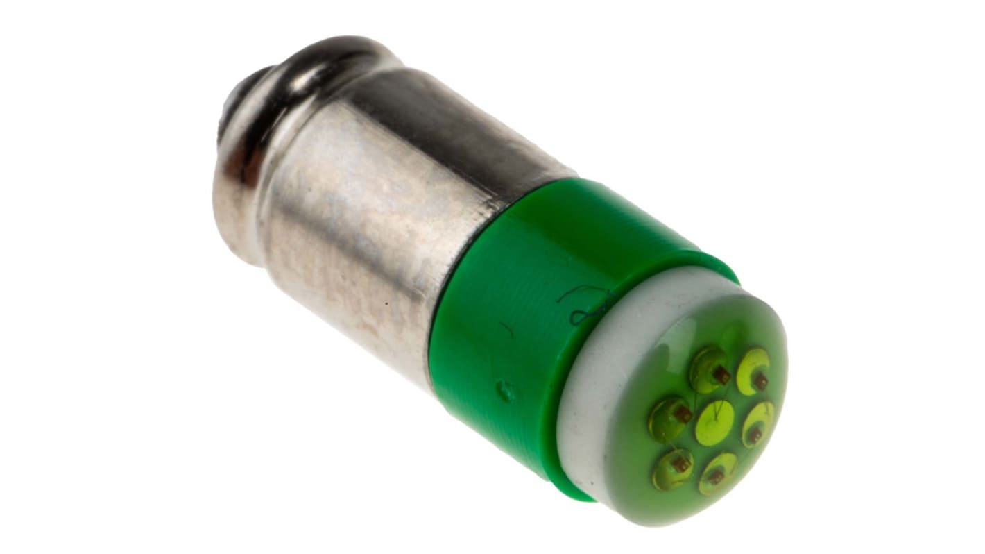 RS PRO Green LED Indicator Lamp, 28V dc, Midget Groove Base, 6mm ...