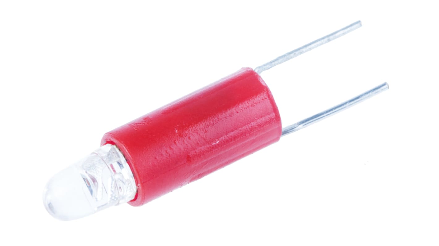 RS PRO Red LED Indicator Lamp, 12V ac/dc, Bi-Pin Base, 4.25mm Diameter ...