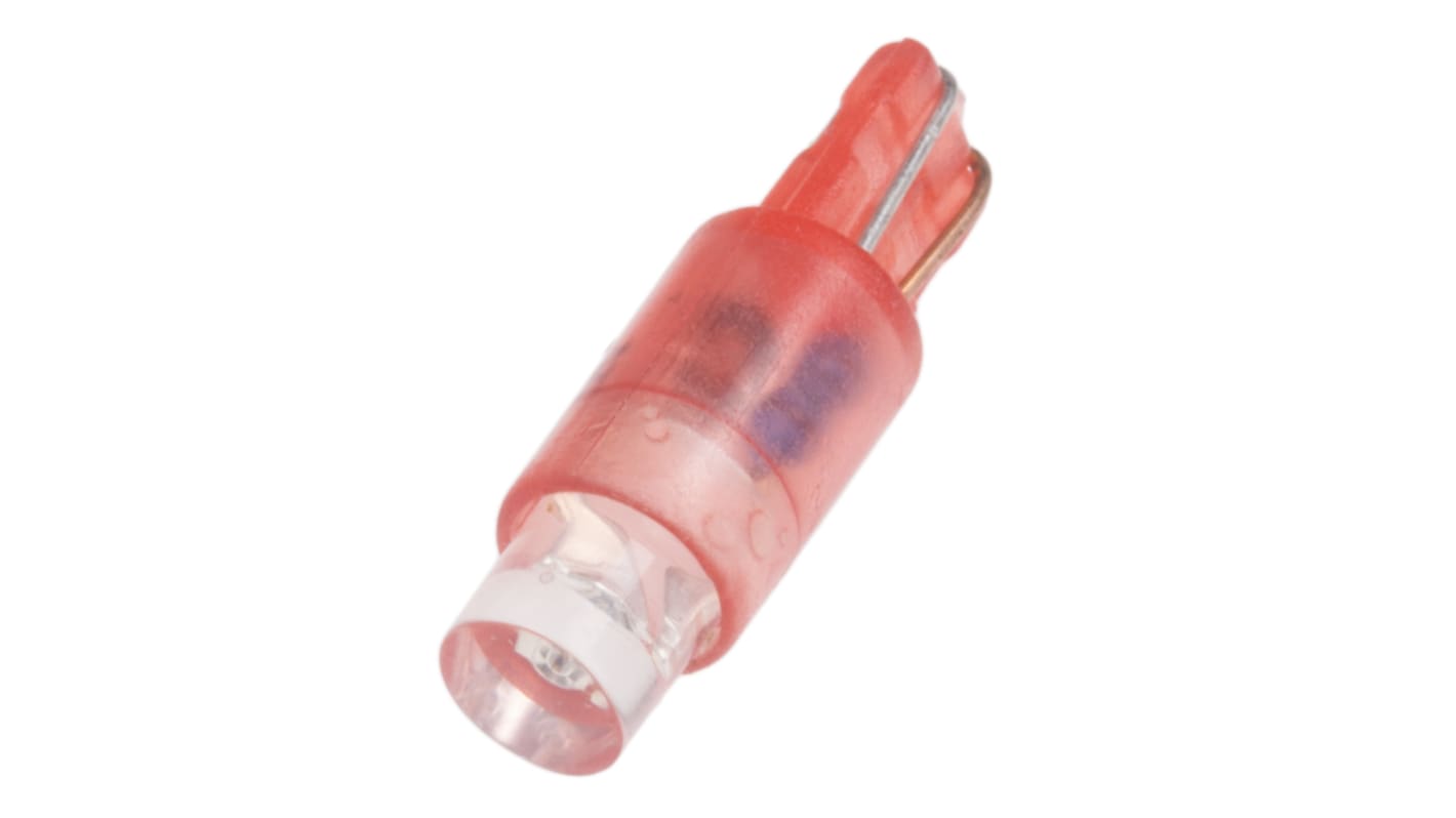 RS PRO Red LED Indicator Lamp, 24V ac/dc, Wedge Base, 5.75mm Diameter ...